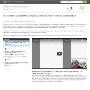 Resources to Support the Complex Communication Needs (CCN) Population ...