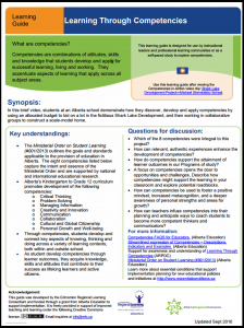 Students Learning Through Competencies - Alberta Regional Professional ...